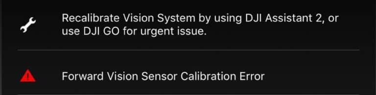 4 Ways to Fix DJI forward vision sensor calibration error